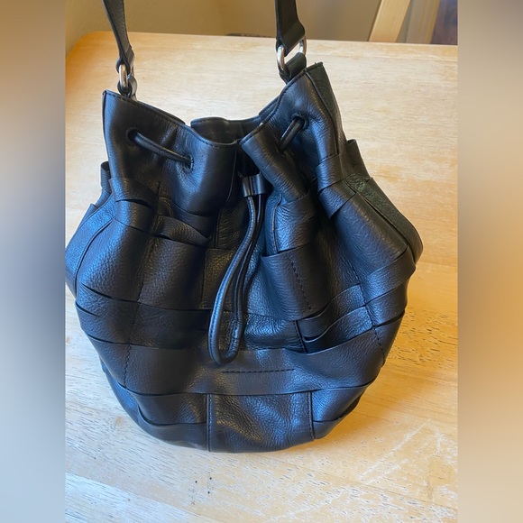 Kristopher Kon | Bags | Kristopher Kon Black Leather Bucket Bag | Poshmark